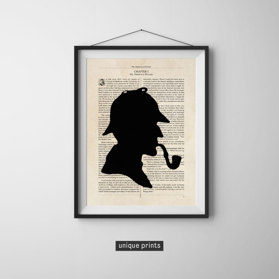 Sherlock Holmes Book Page Art Print | Literary Wall Decor | Victorian ...