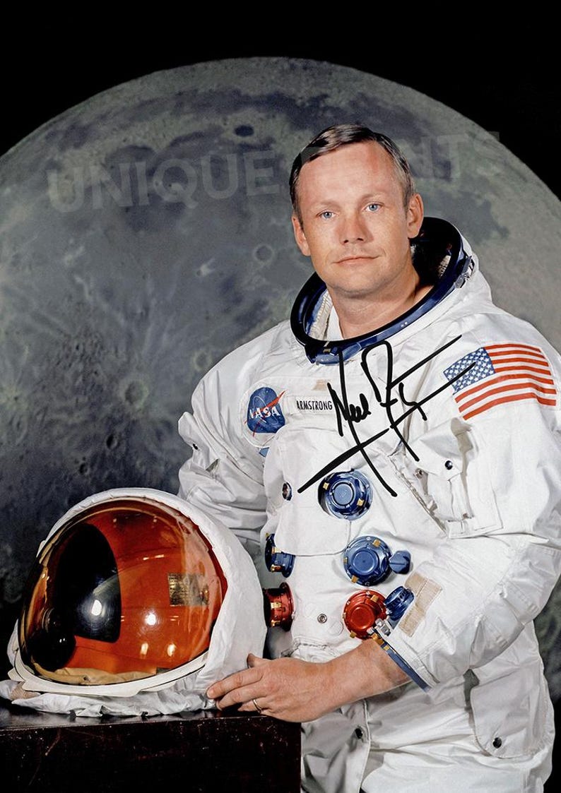 Apollo 11 Astronauts Signed Photo Set Neil Armstrong, Buzz Aldrin ...