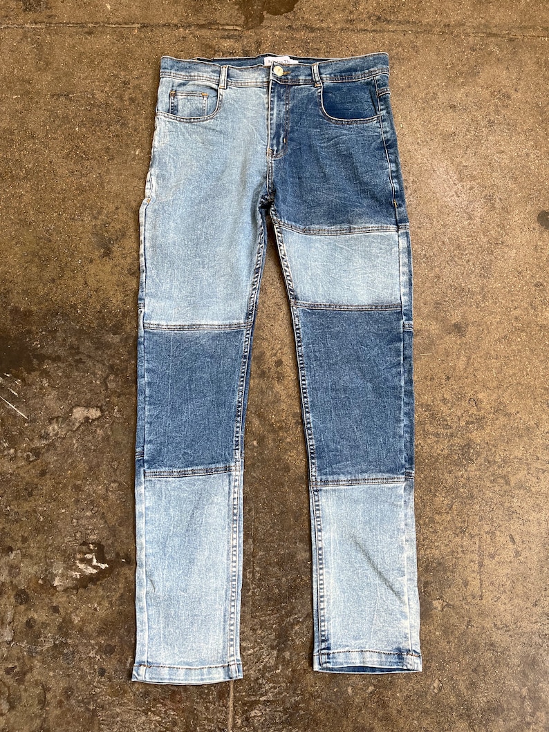 Patchwork Denim Light Wash - Etsy