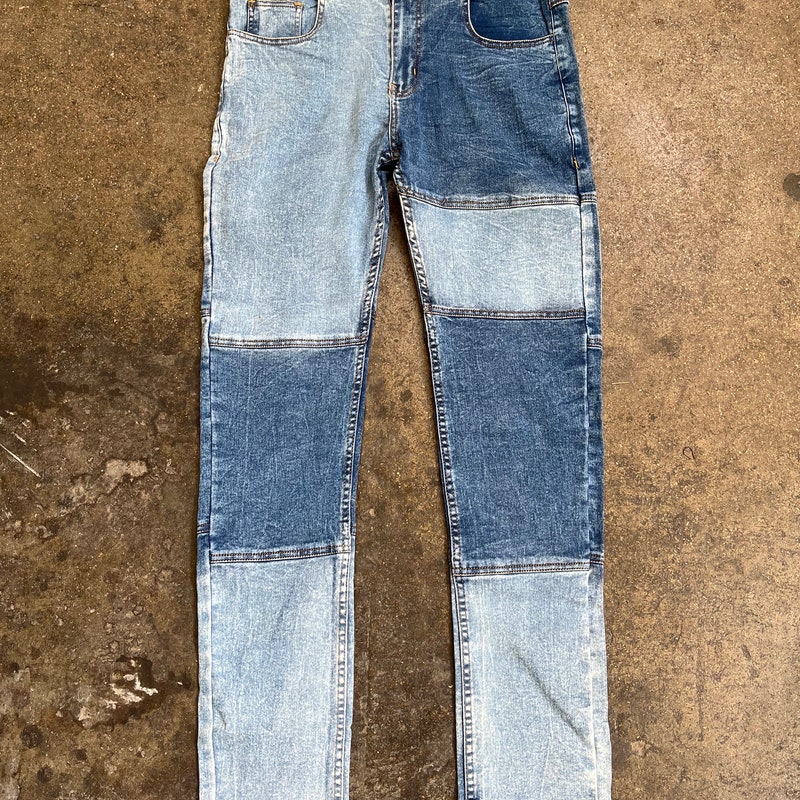 Men Patchwork Jeans - Etsy