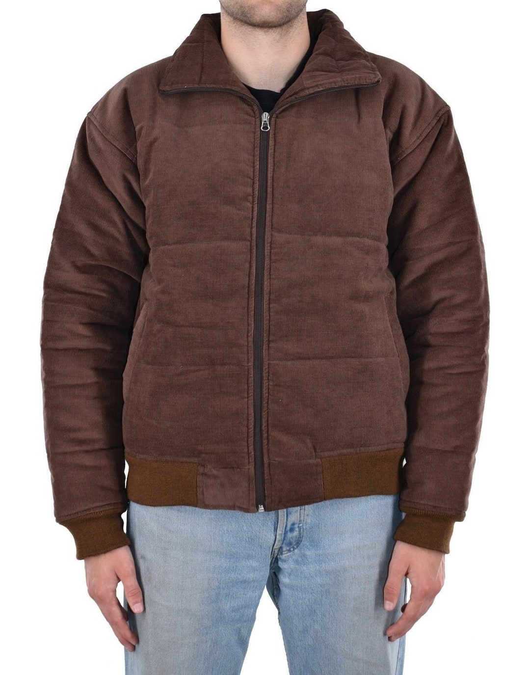 Corduroy Puffer Jacket Mocha - Etsy