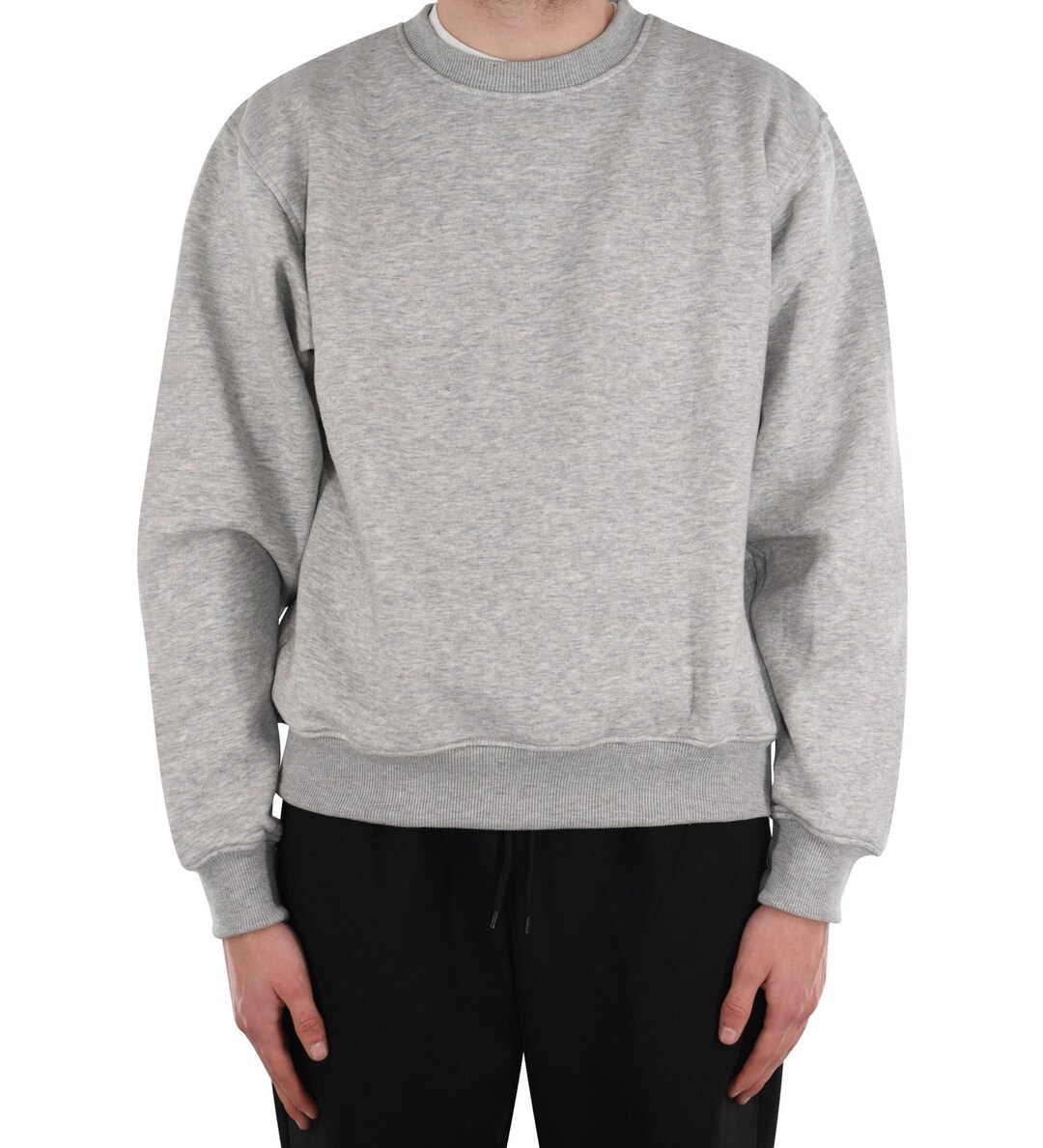 Fleece Crewneck Grey - Etsy
