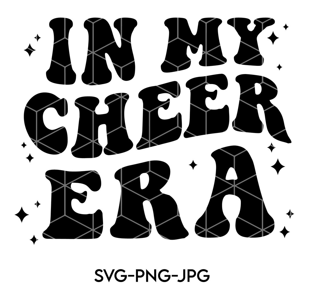 In My Cheer Era Svg, Groovy Letters Cheer Shirt Svg, Cheerleading Svg ...