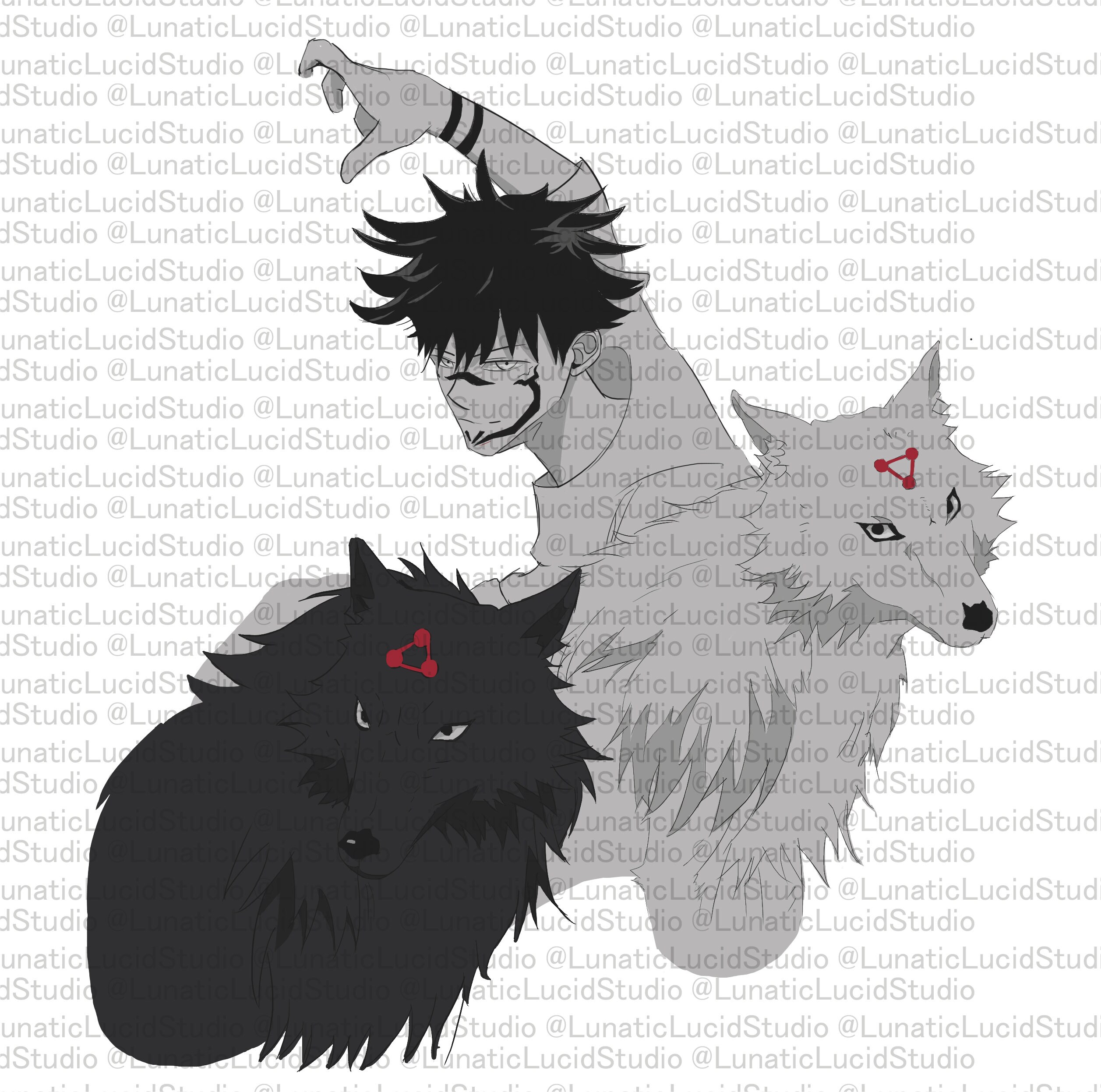 Megumi Fushiguro Sukuna PNG SVG Digital Printable Design Product - Etsy