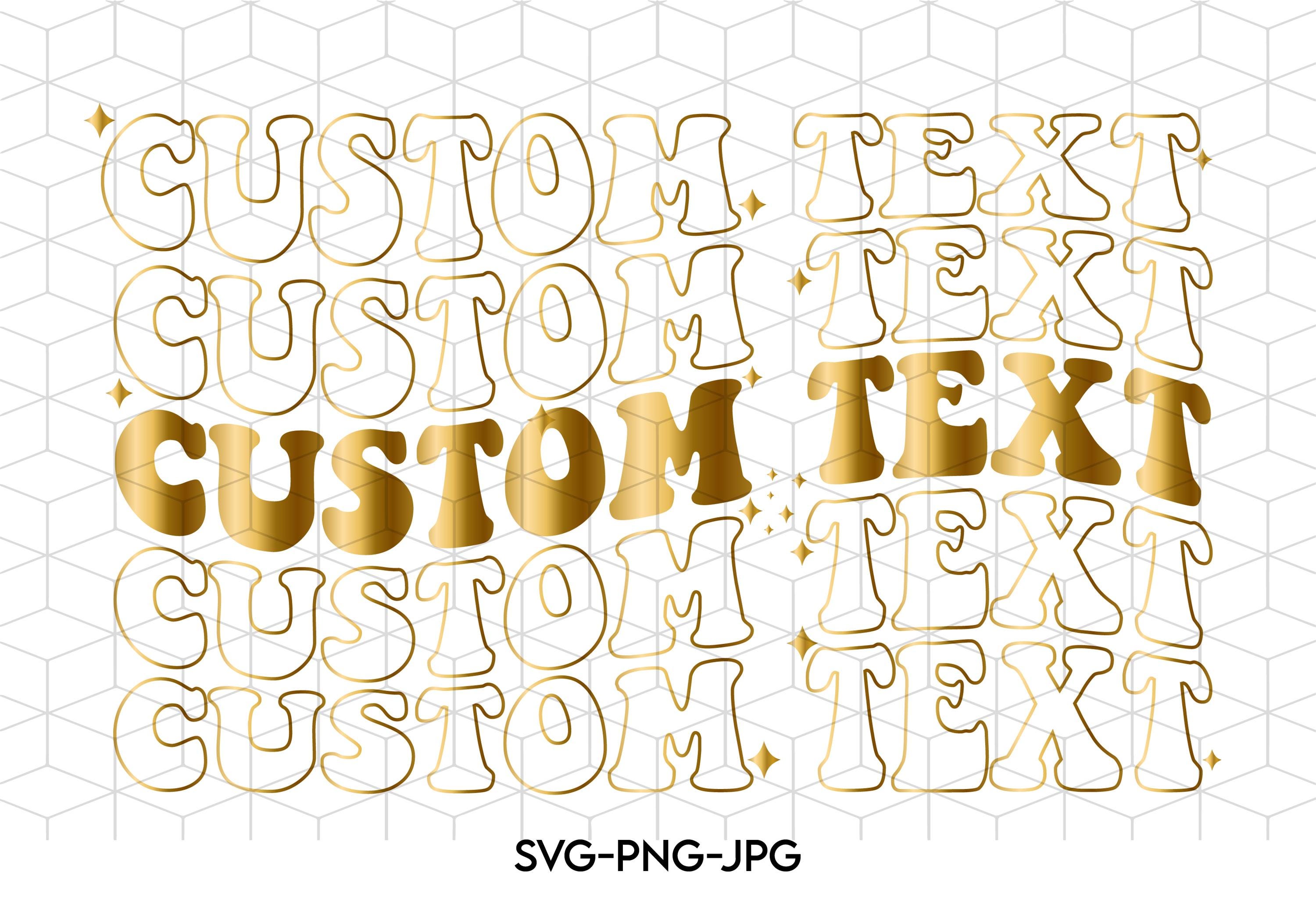 Custom Wavy Text PNG SVG, Custom Wavy Font, Custom Wavy Stacked Letters ...