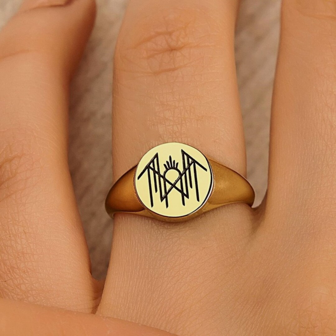 Personalized Rings, Engraved Rings, Symbol Ring, Rock Band Rings ...