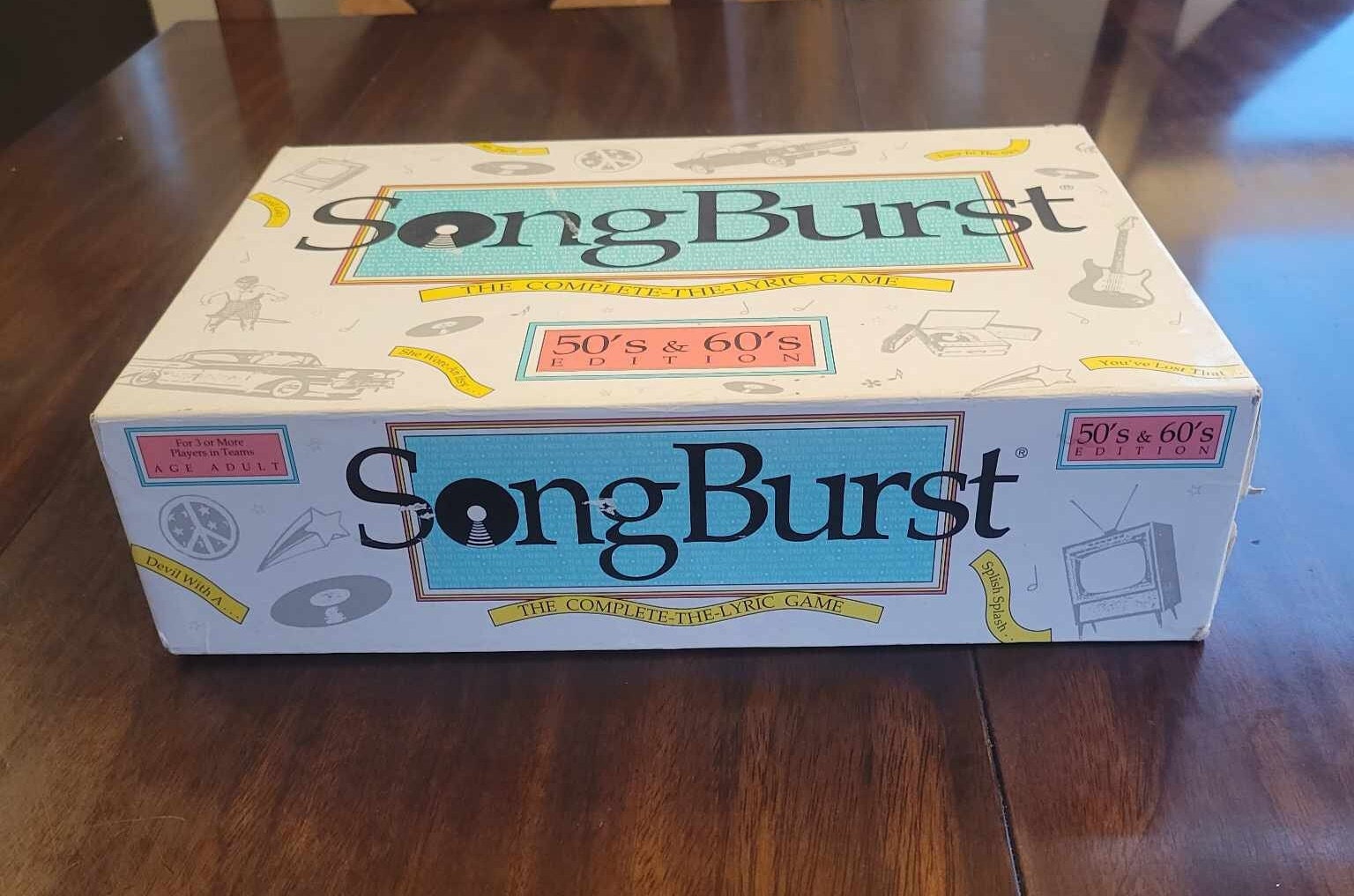 Song Burst 50's & 60's Edition Vintage Board Game 1990 Hersch Company ...