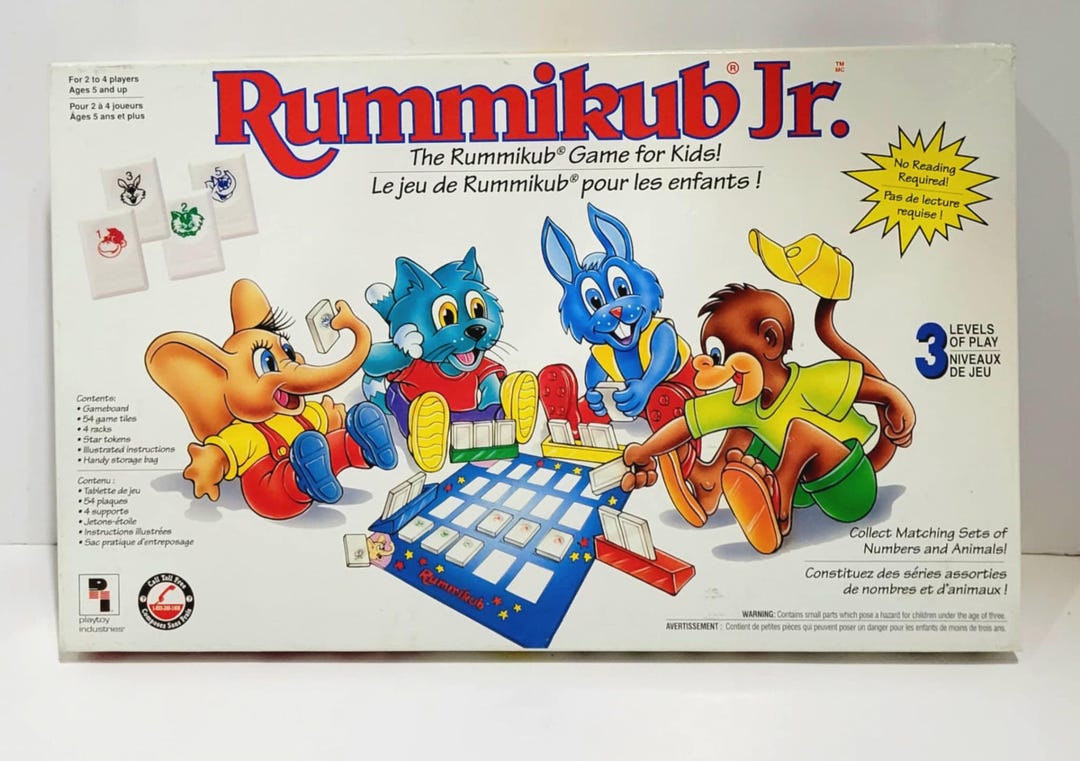 Rummikub Jr. - Vintage Board Game - Playtoy Industries 1995 - RARE - Etsy