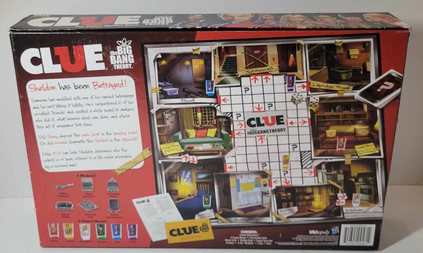 The Big Bang Theory - Clue - Board Game - Etsy Canada