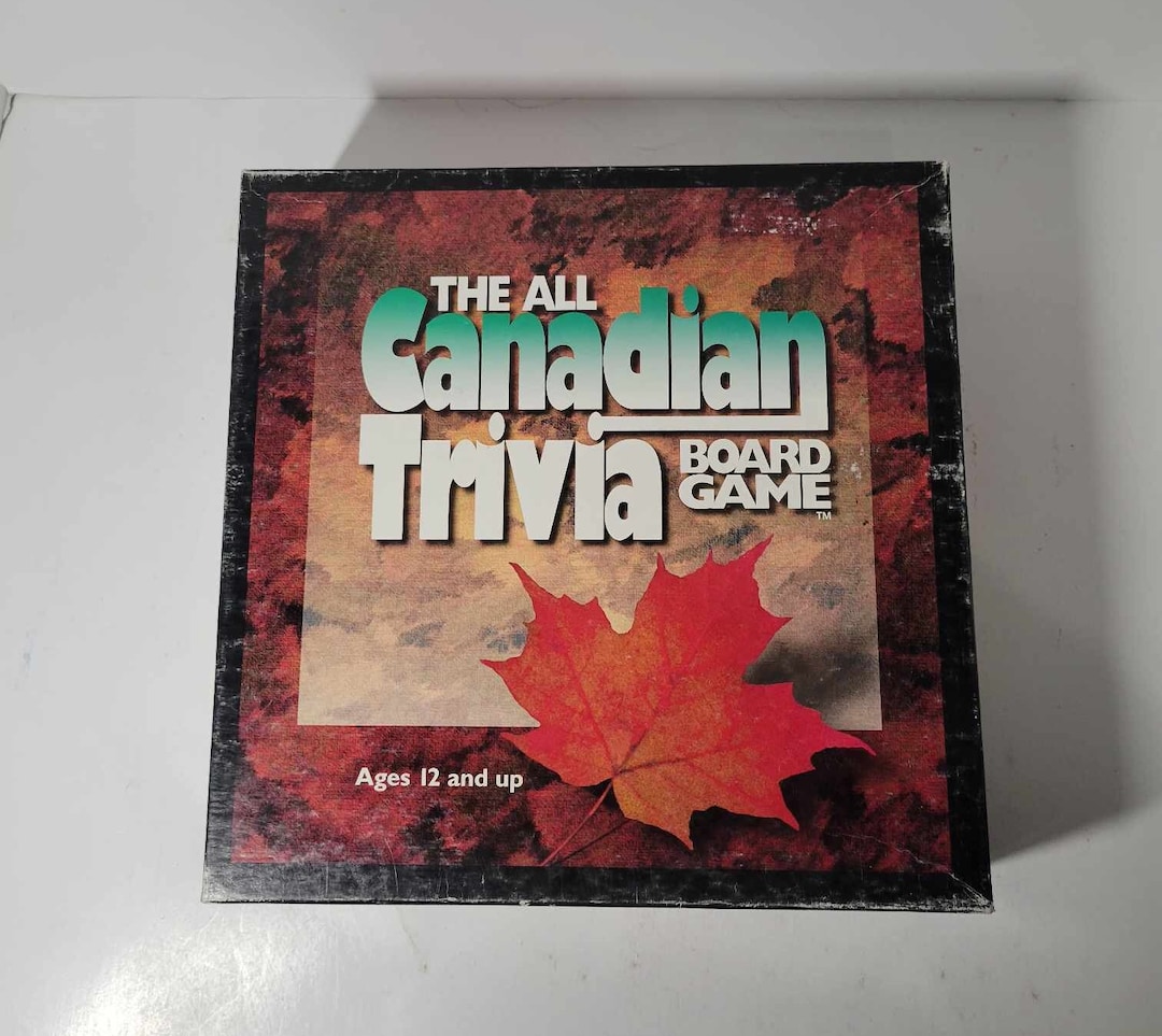 The All Canadian Trivia Board Game - Vintage - 1997 - Etsy
