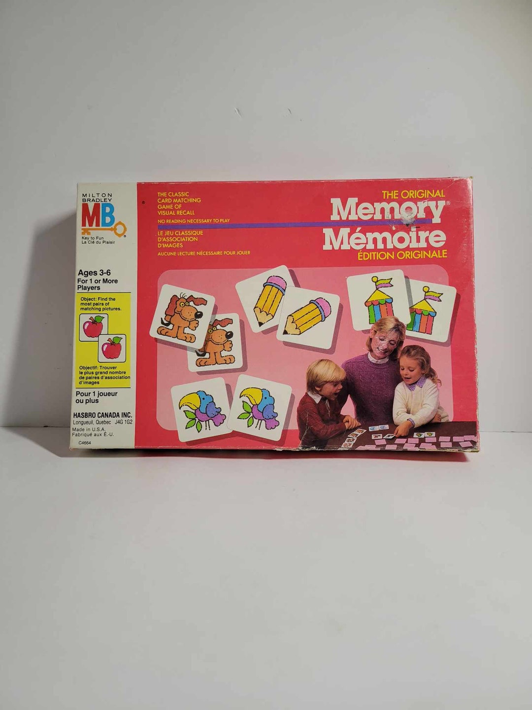 The Original Memory Game Vintage Board Game Milton Bradley 1986 - Etsy