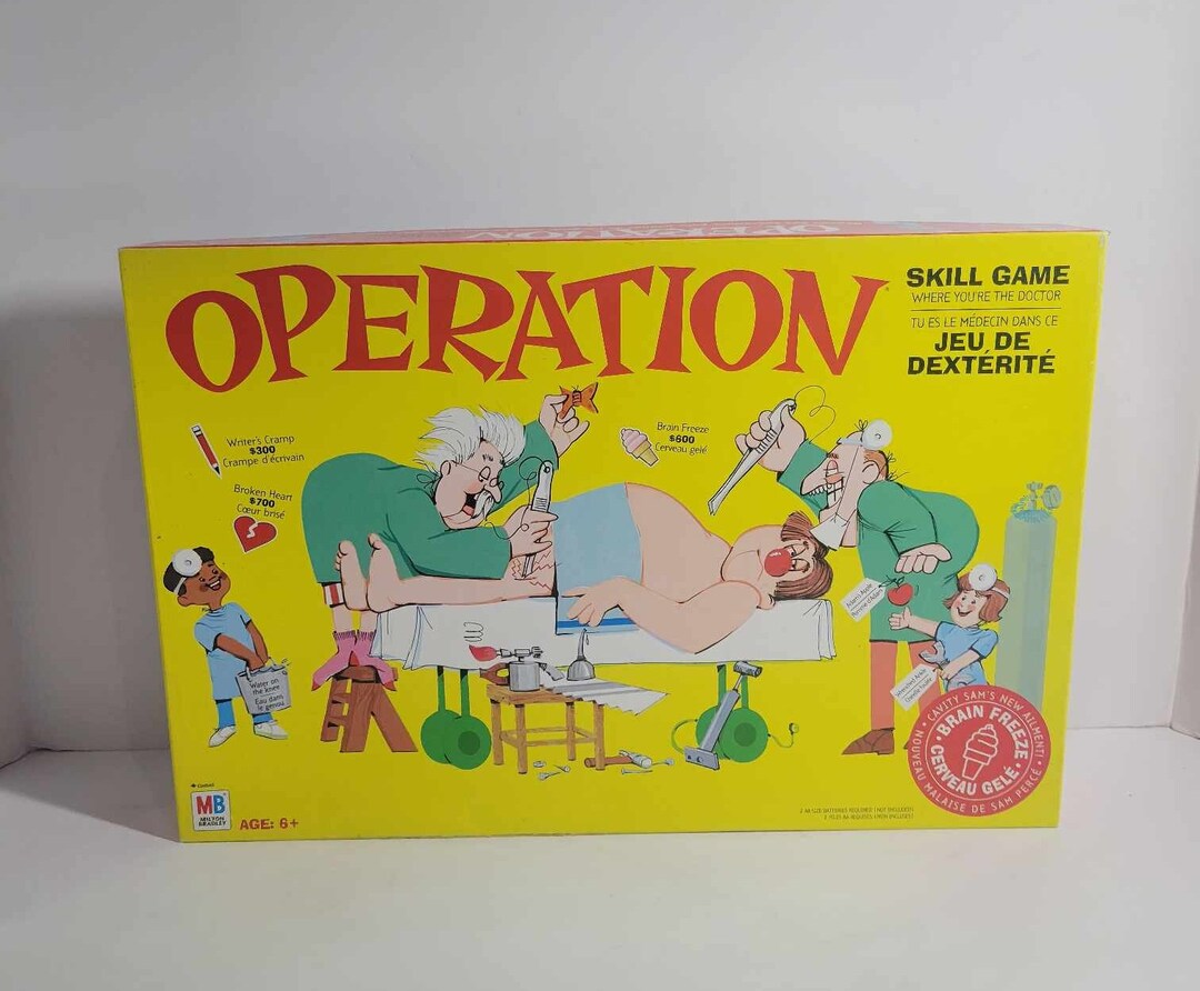 Operation - With Sam's Brain Freeze - Vintage Board Game - 2003 Milton ...