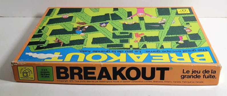 Breakout the Great Escape Vintage Board Game House of Games 1975 Rare ...