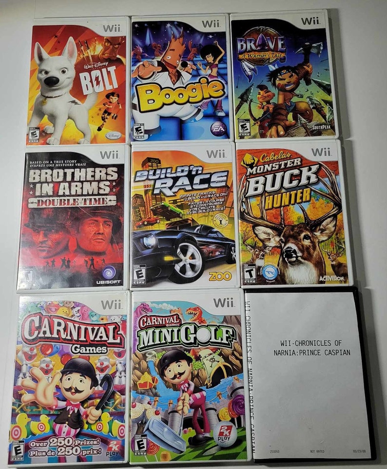 Nintendo Wii Games You Pick Cleaned, Tested, Work Great Titles 1 - Etsy
