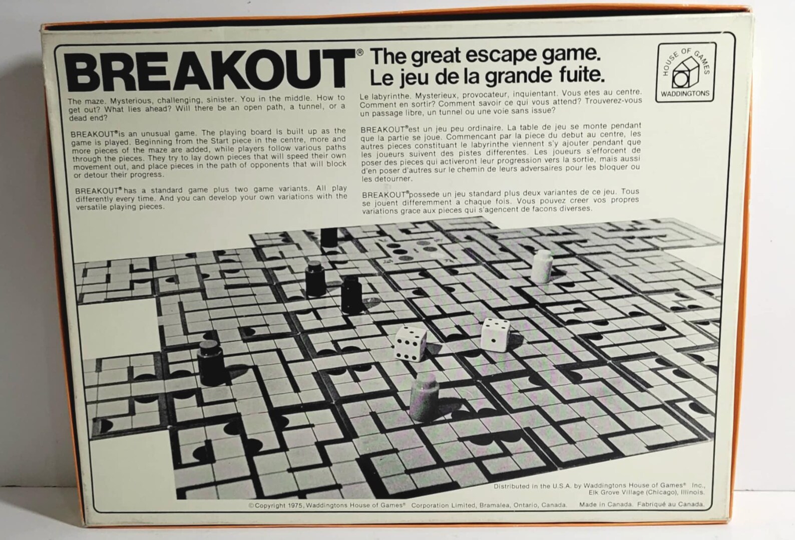 Breakout the Great Escape Vintage Board Game House of Games 1975 Rare ...
