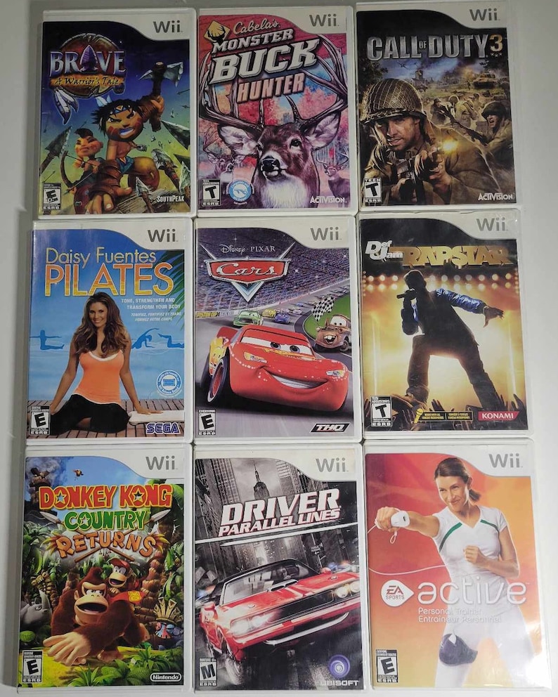 Nintendo Wii Games You Pick Cleaned, Tested, Work Great Titles 1 - Etsy