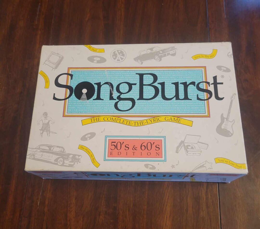 Song Burst - 50's & 60's Edition - Vintage Board Game - 1990 Hersch ...