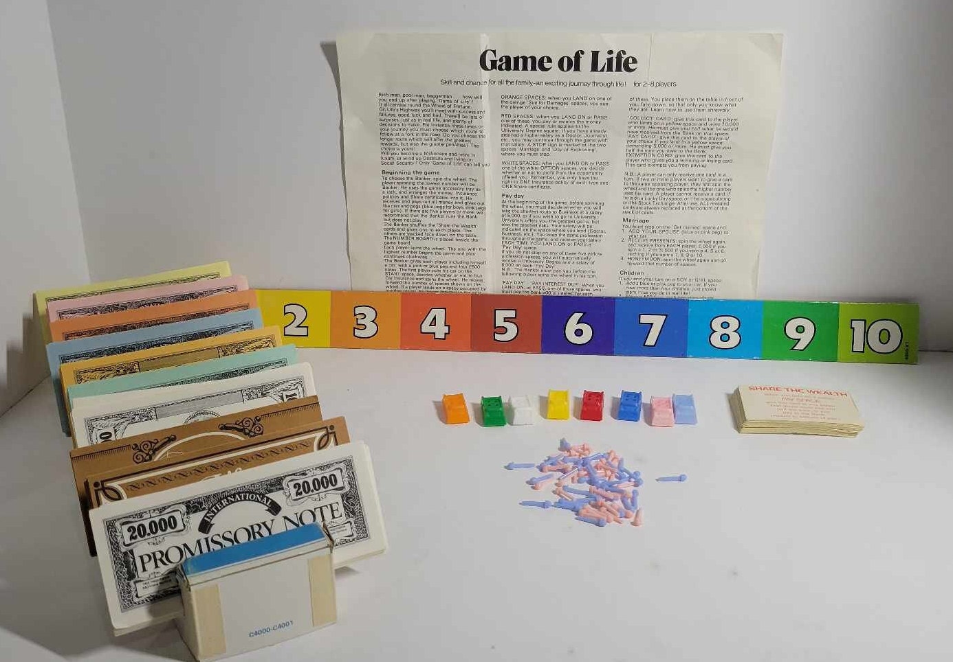The Game of Life Vintage Board Game Milton Bradley 1978 - Etsy