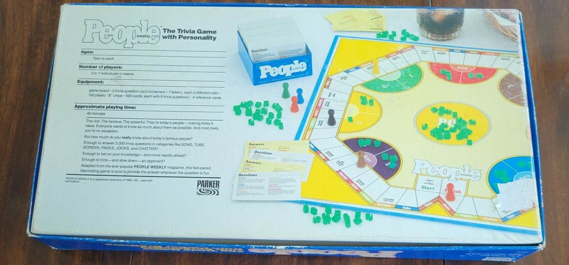 People Weekly the Trivia Game - Vintage Board Game - Parker Brothers ...
