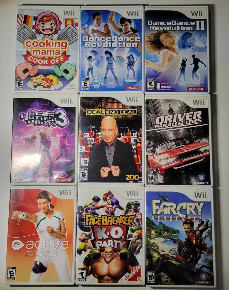 Nintendo Wii Games You Pick Cleaned, Tested, Work Great Titles 1 - Etsy