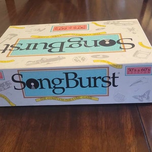 Song Burst - 50's & 60's Edition - Vintage Board Game - 1990 Hersch ...