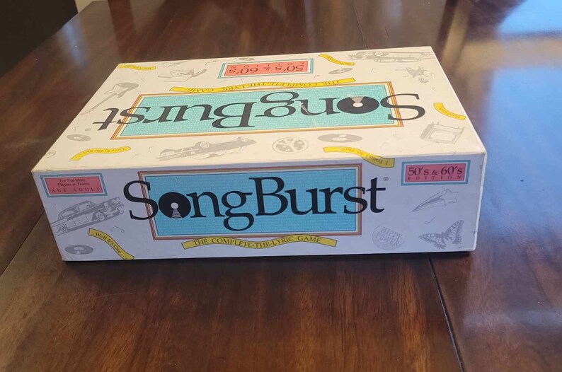 Song Burst - 50's & 60's Edition - Vintage Board Game - 1990 Hersch ...