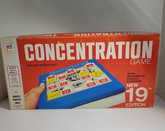 1961 Concentration Board Game Milton Bradley / Vintage 1960s Board ...