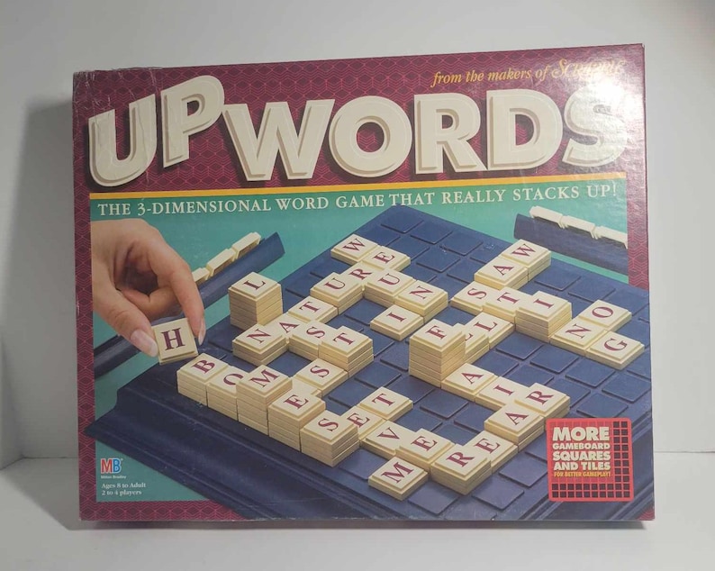 Upwords - Vintage Board Game - MB 1997 - Etsy