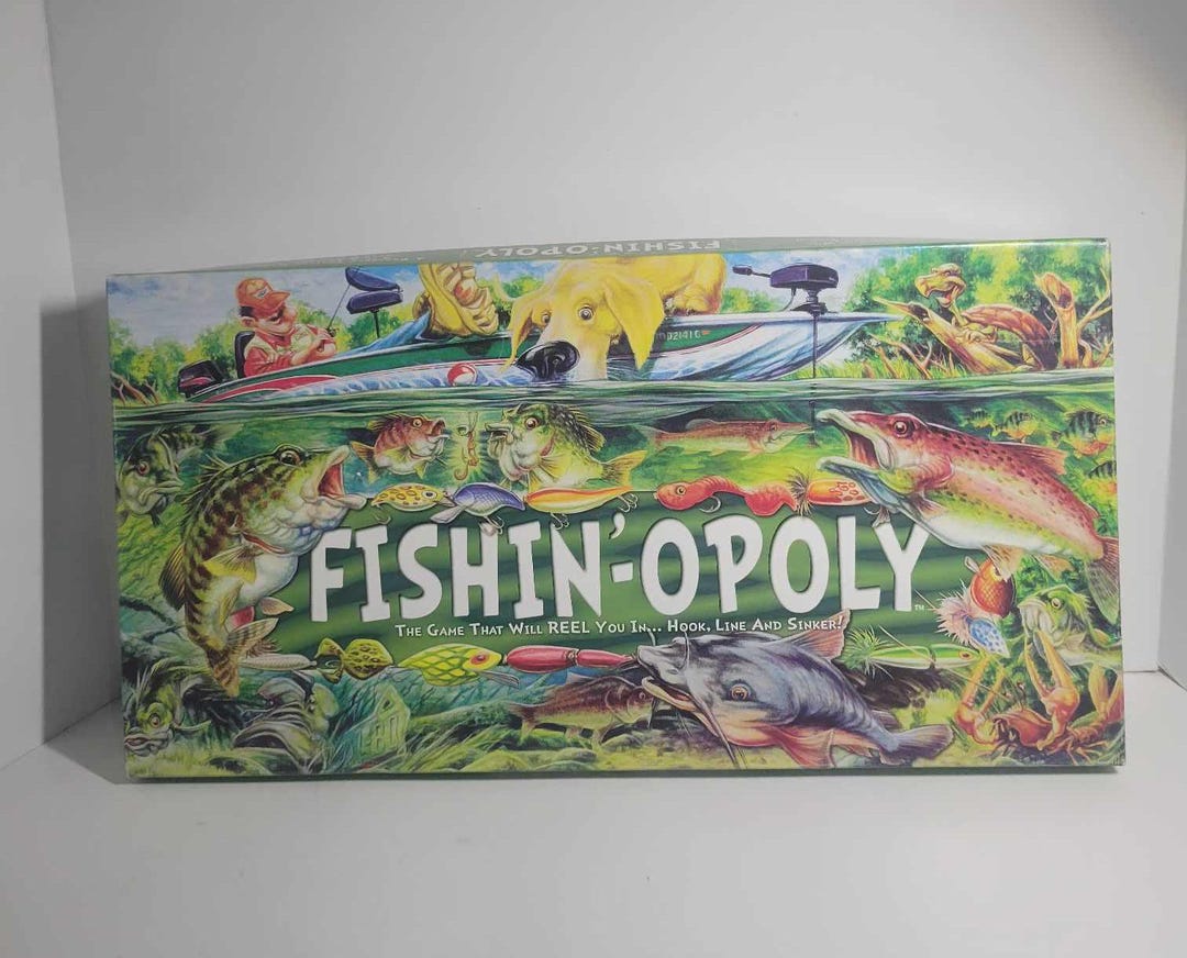 Fishin-opoly - Vintage Board Game - Late for Sky 1998 - Etsy