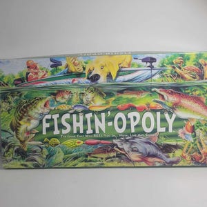 Fishin-opoly - Vintage Board Game - Late for Sky 1998 - Etsy