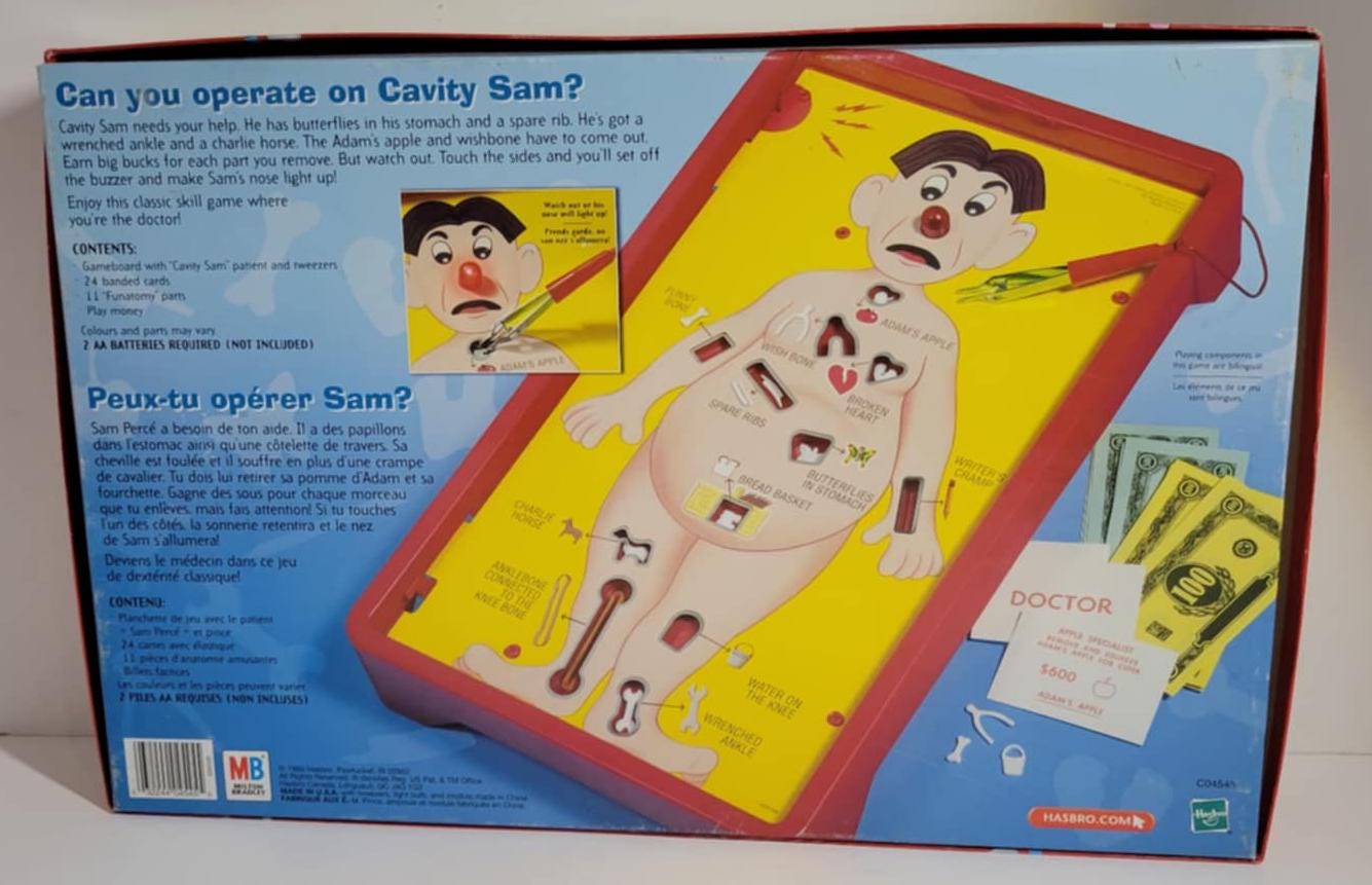 Operation - Vintage Board Game - Milton Bradley 2000 - Etsy