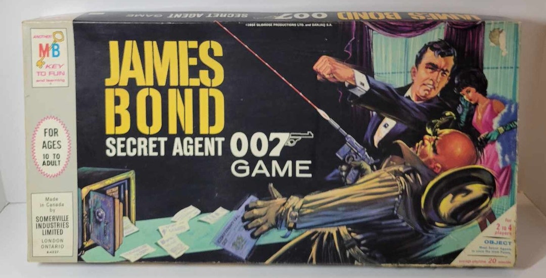 James Bond Secret Agent 007 - Vintage Board Game - Milton Bradley 1964 ...