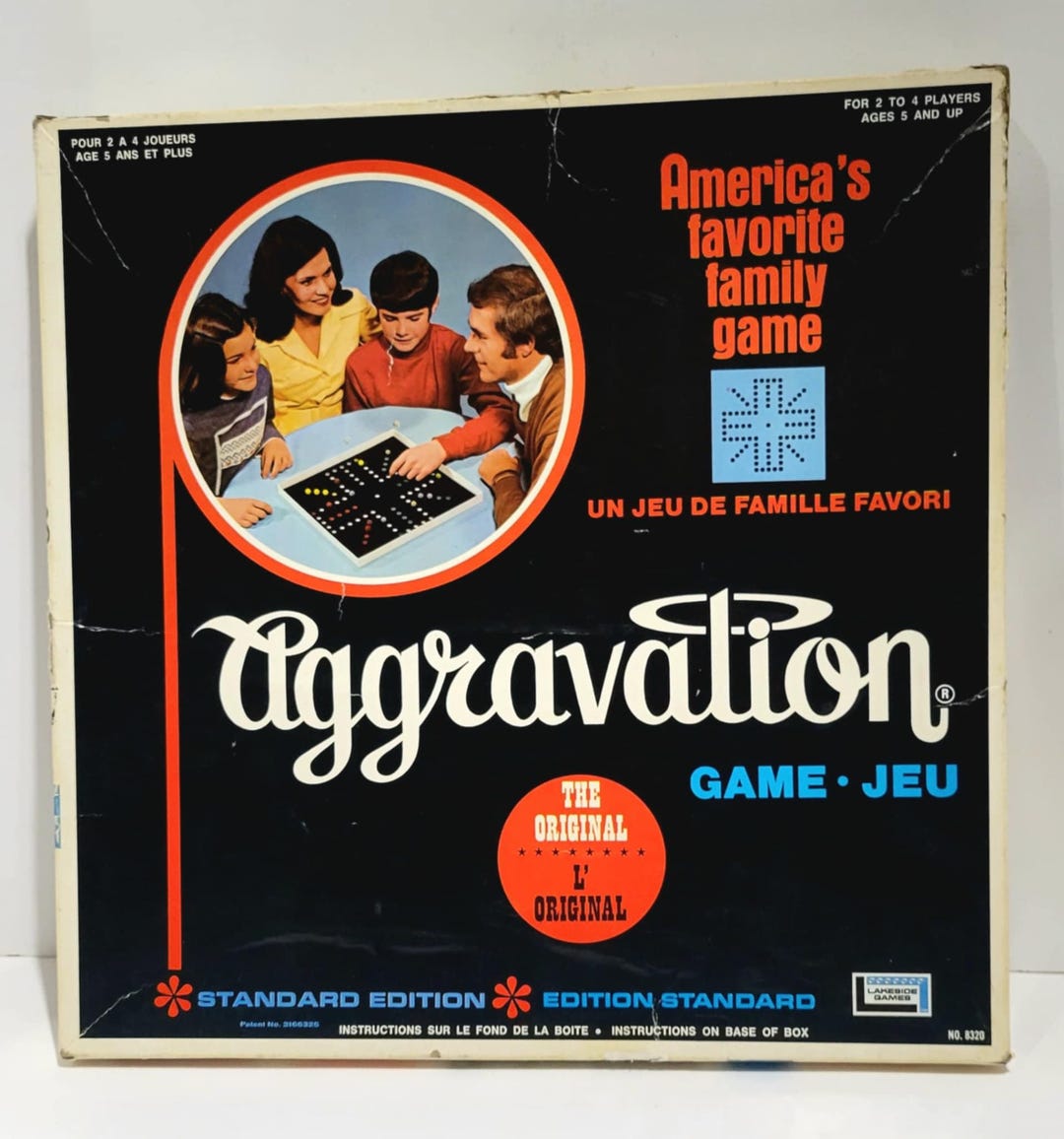 Aggravation 1970 Marble Board Game From Leisure Dynamics - Bilingual - Etsy