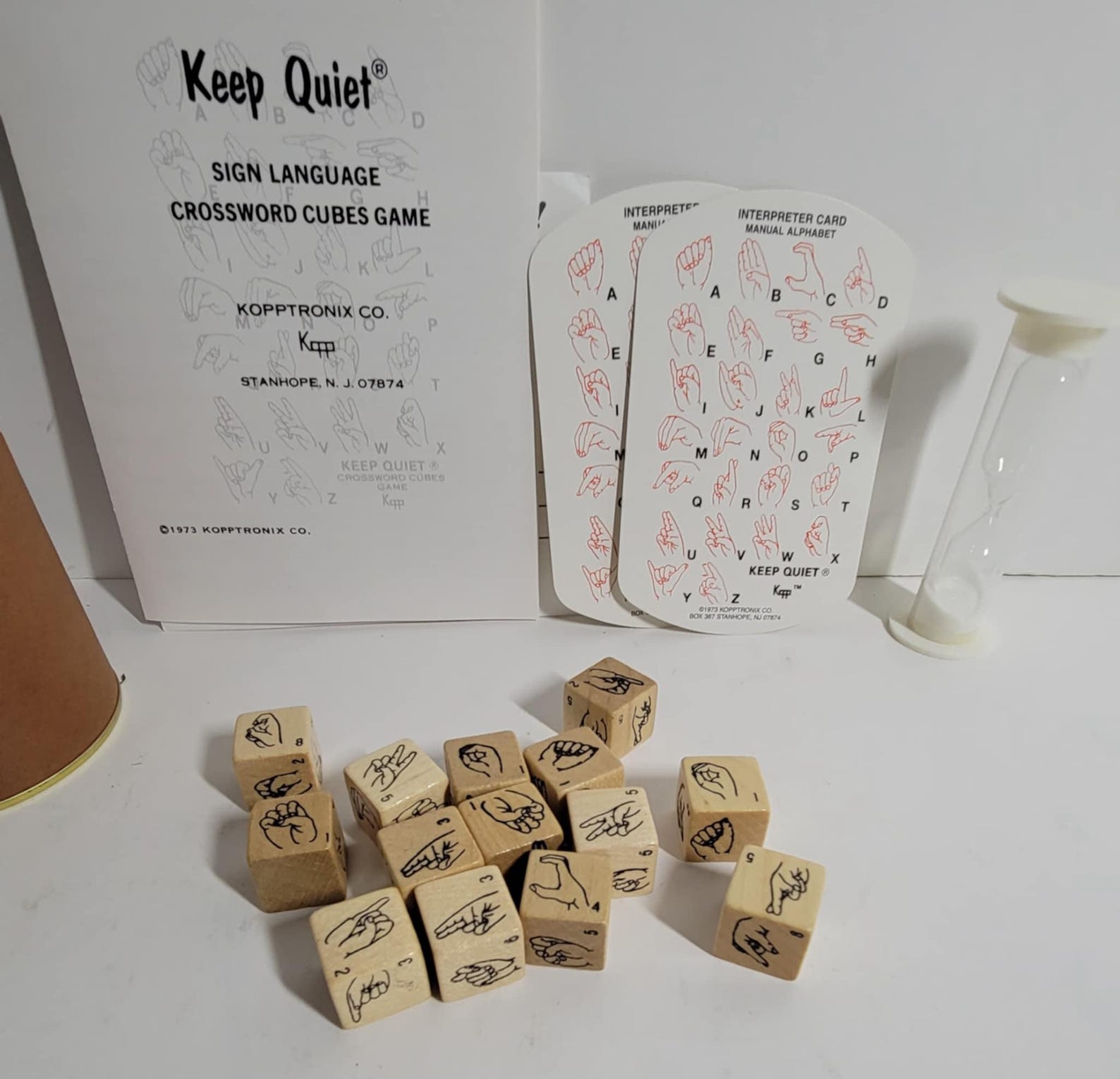 Keep Quiet Sign Language Crossword Game - Vintage 1973 Kopptronix ...