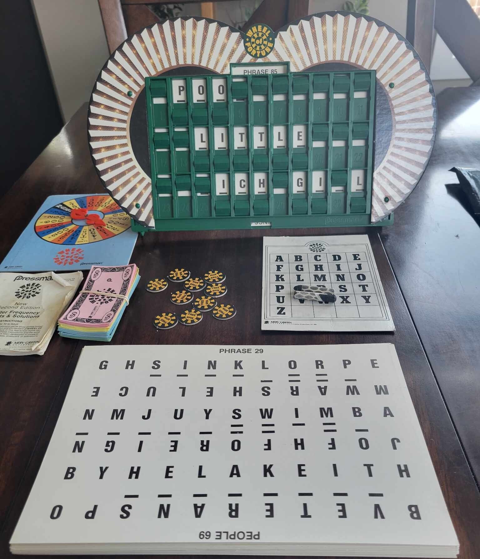 Wheel of Fortune 2nd Edition Vintage Board Game Pressman 1986 Rare - Etsy