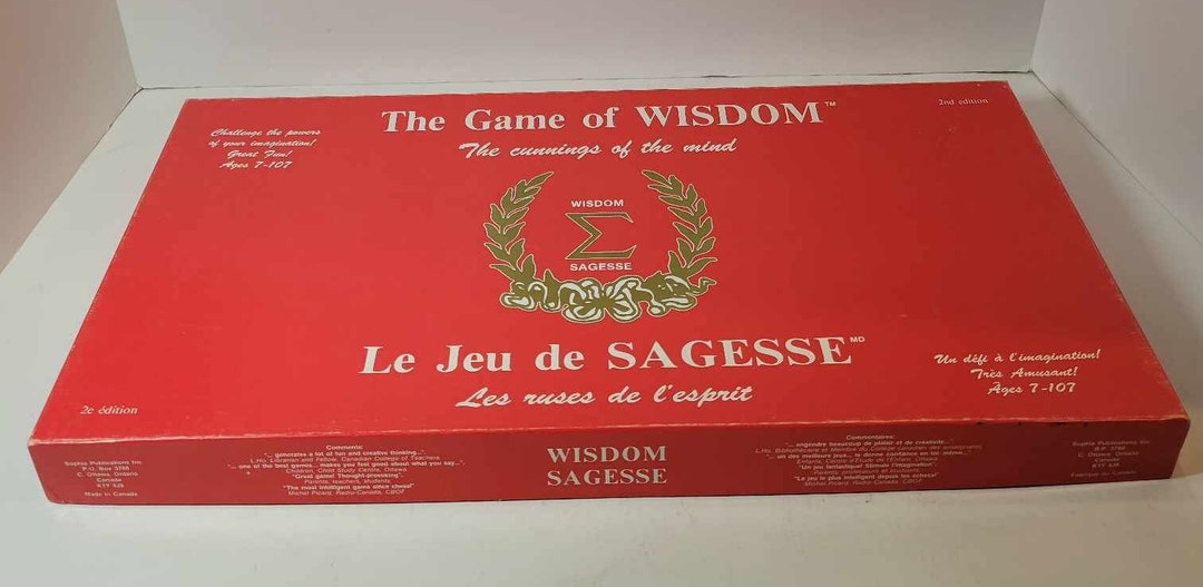 The Game of Wisdom - Vintage Board Game - Sophia Publications 1989 ...