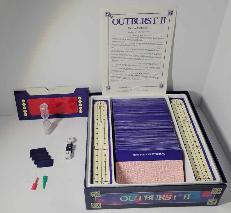 Outburst II - Vintage Board Game - Hersche and Company 1991 - Etsy