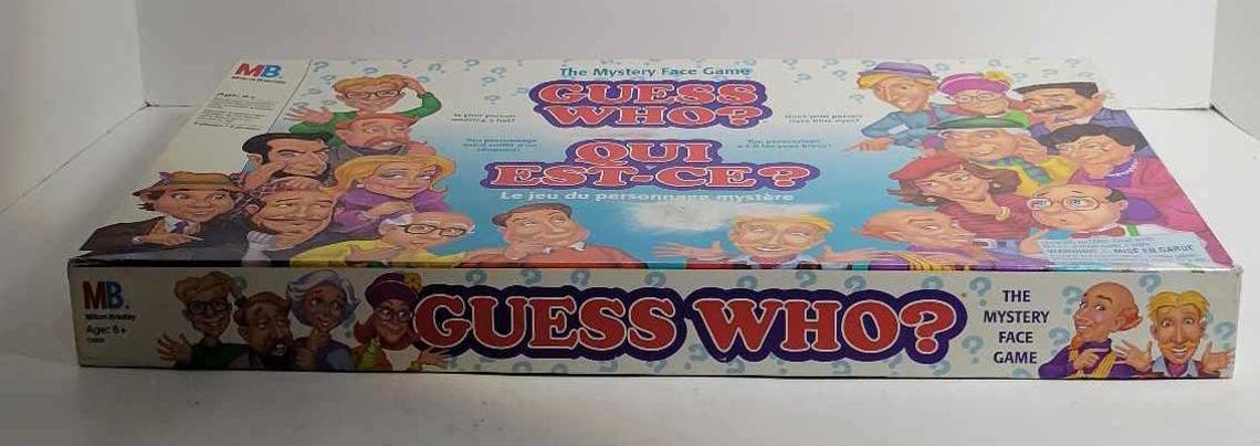 Guess Who - Vintage Board Game Milton Bradley - Etsy