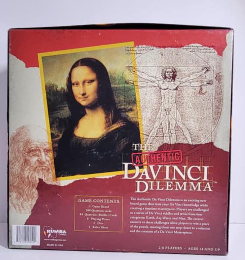 The Authentic Davinci Dilemma - Board Game - Etsy