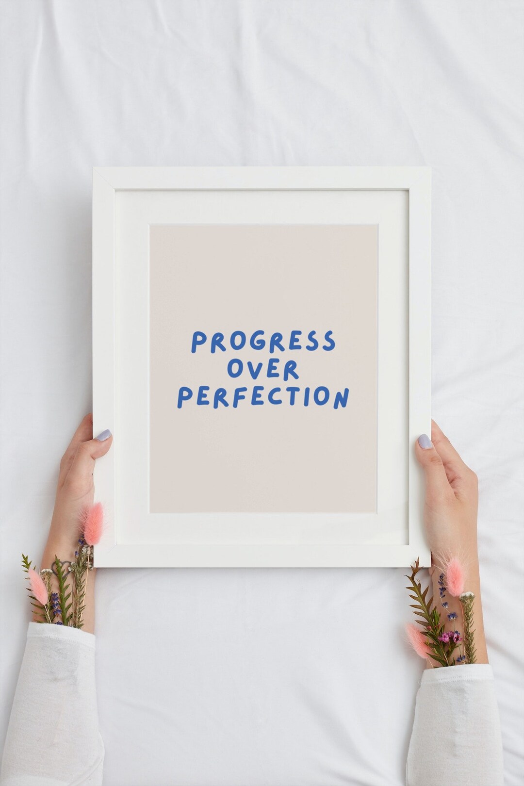 Progress Over Perfection Minimalistic Scandinavian Wall Art Instant ...