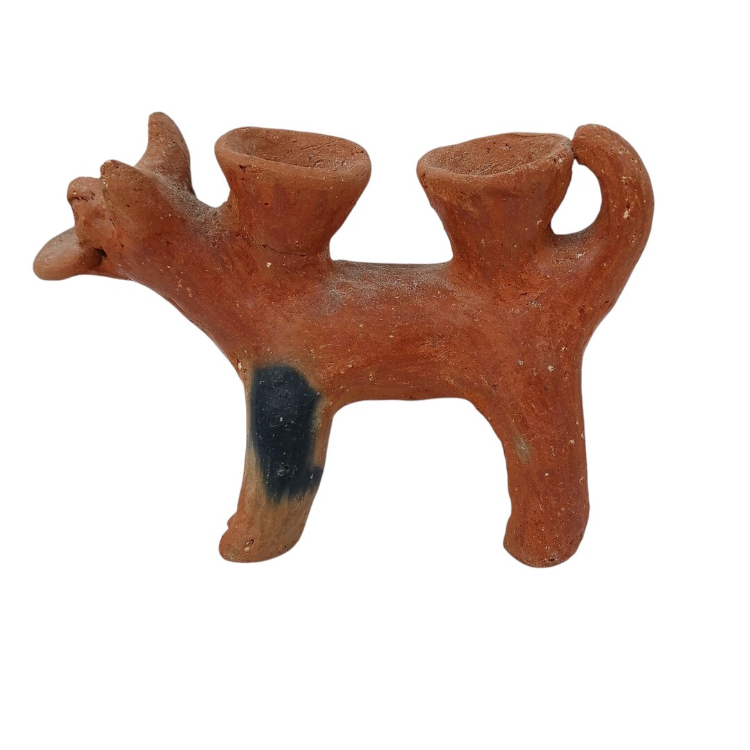 Mexican Red Clay Pottery Dog Vessel Pre-columbian Colima Handmade Read ...