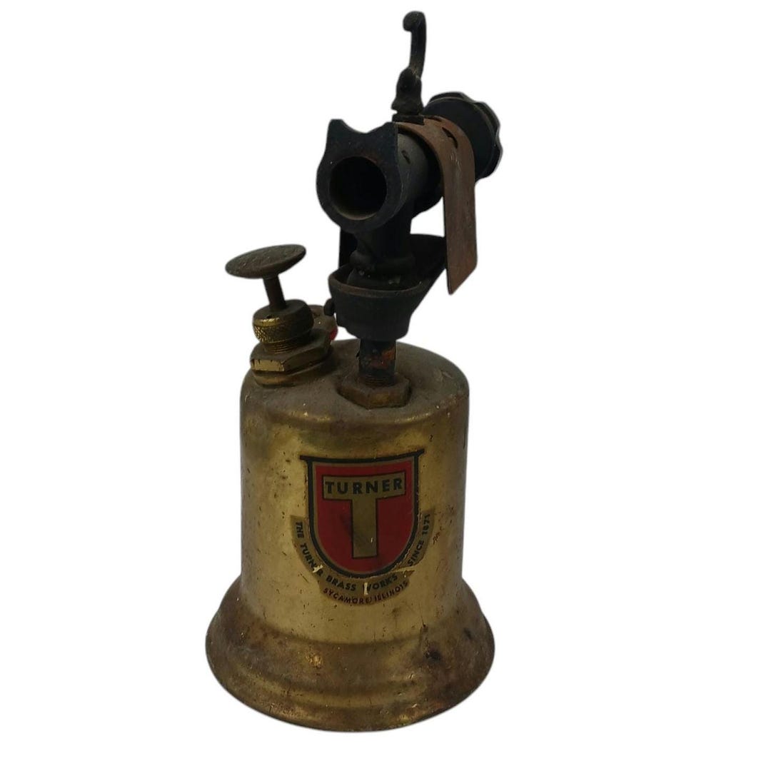 Vintage Antique Turner Brass Blow Torch Welding Soldering Gas Tool ...