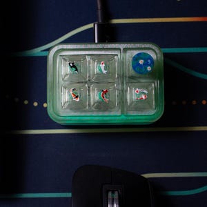 Koi Pond-themed Bento Mechanical Keyboard Macropad (5-keys, Rotary ...