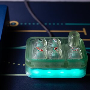 Koi Pond-themed Bento Mechanical Keyboard Macropad (5-keys, Rotary ...