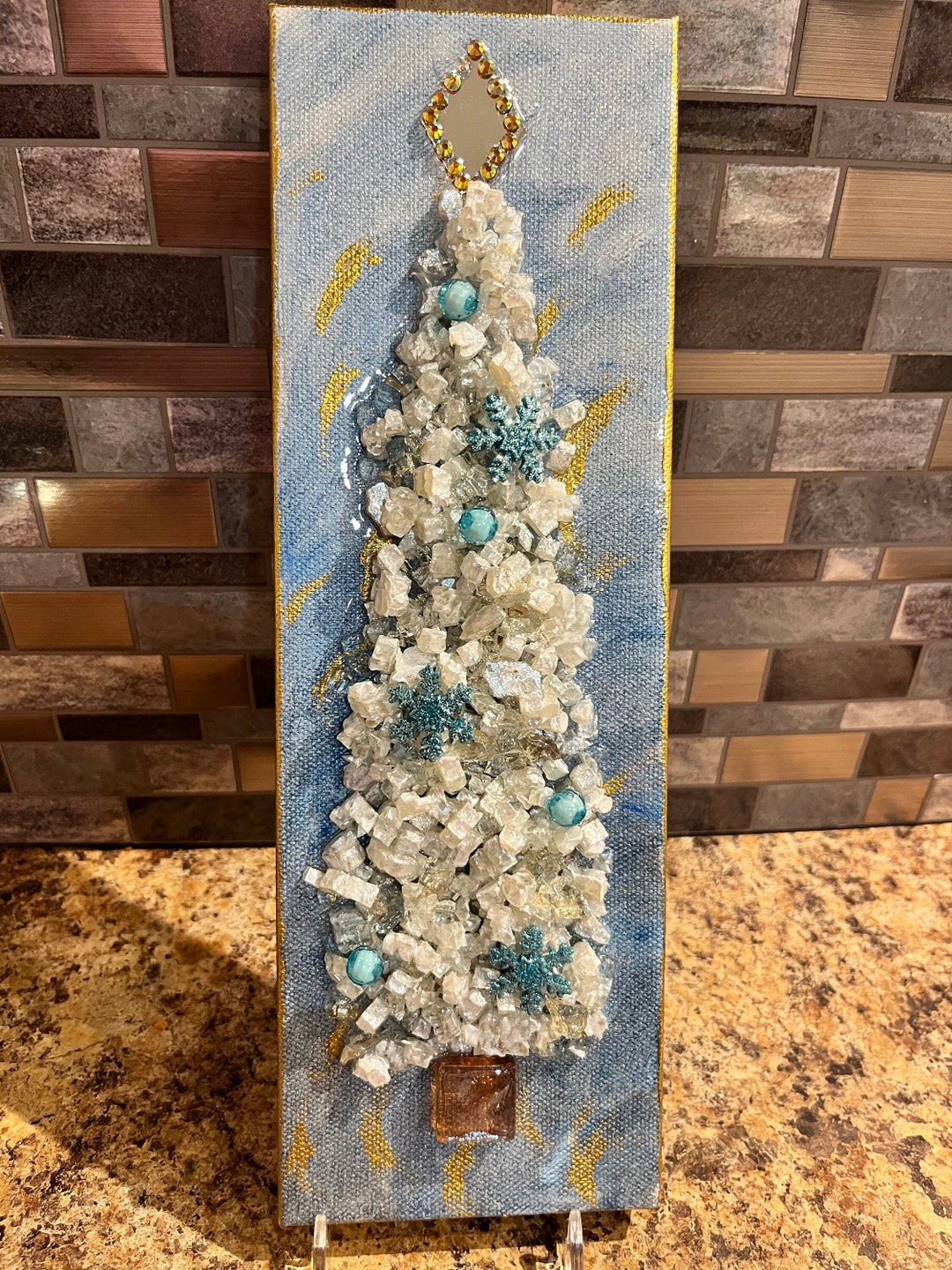 Crushed Glass Christmas Tree With Epoxy Resin - Etsy