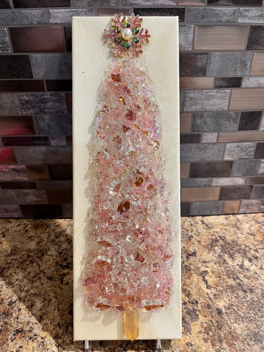 Crushed Glass Christmas Tree With Epoxy Resin - Etsy