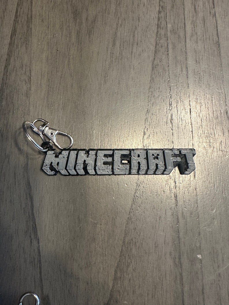 3D Printed Minecraft Keychain - Etsy