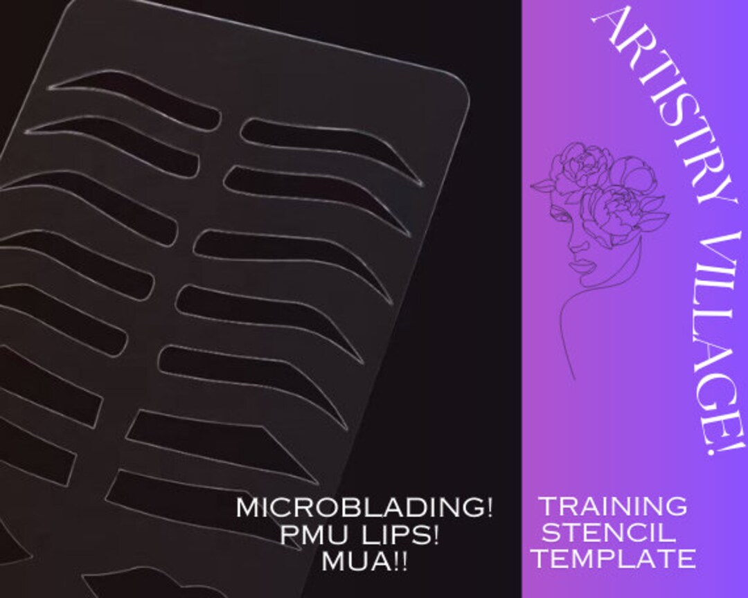 Etsy's Top Brow & Lip Microblading Stencil Template: Ideal for Students ...