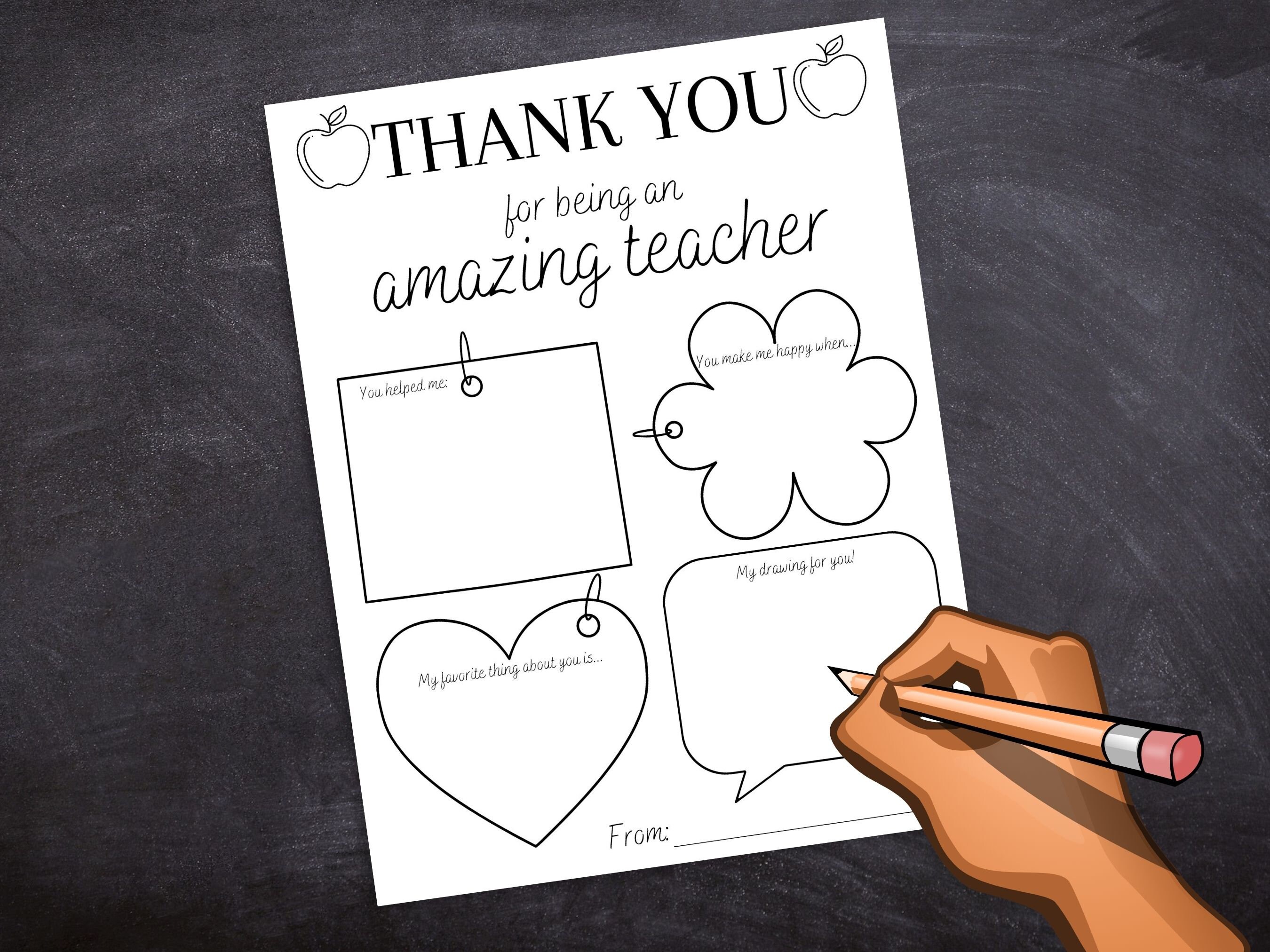 Teacher Appreciation Printable - Etsy