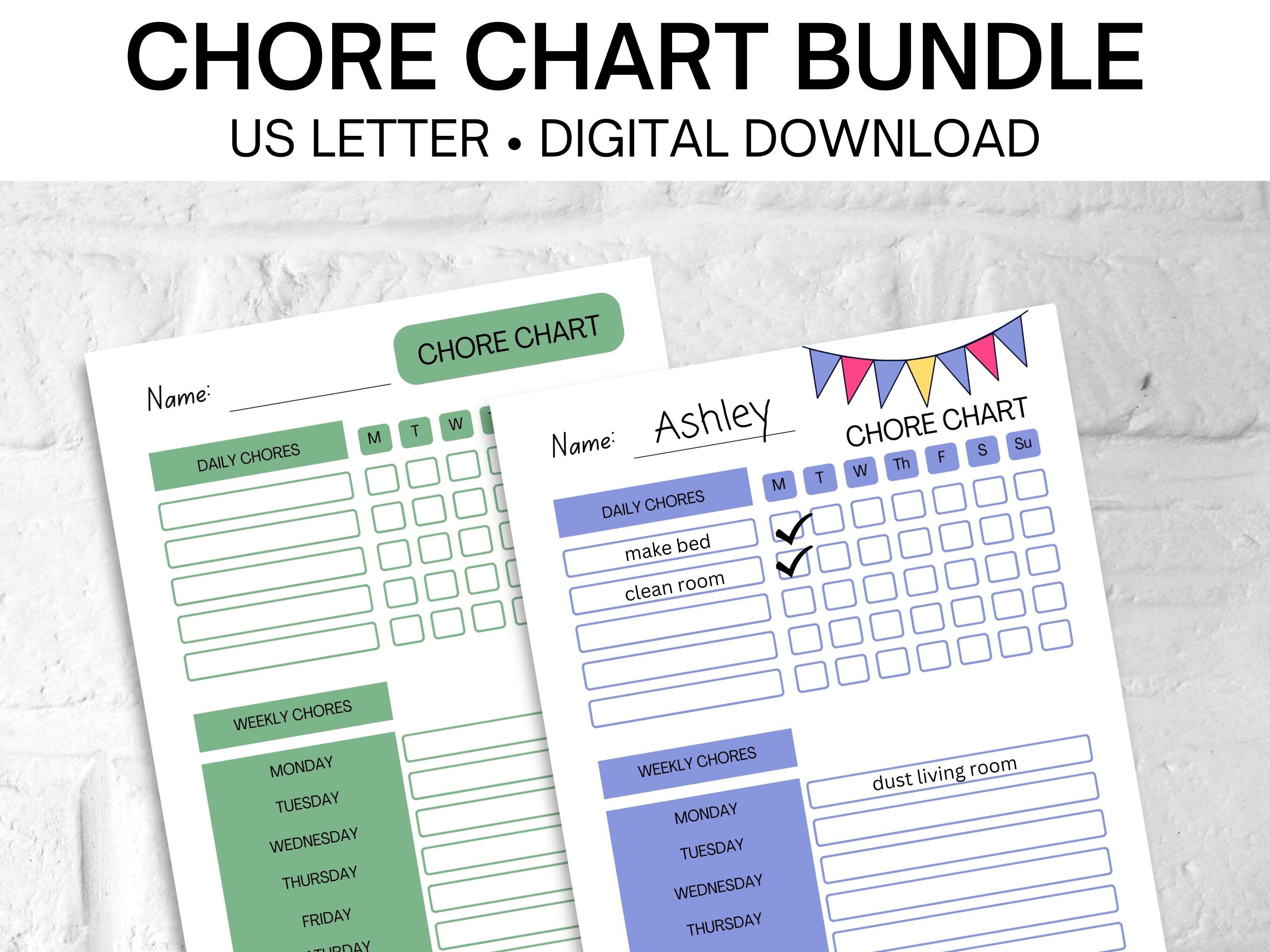 Chore Chart Printable Bundle - Etsy